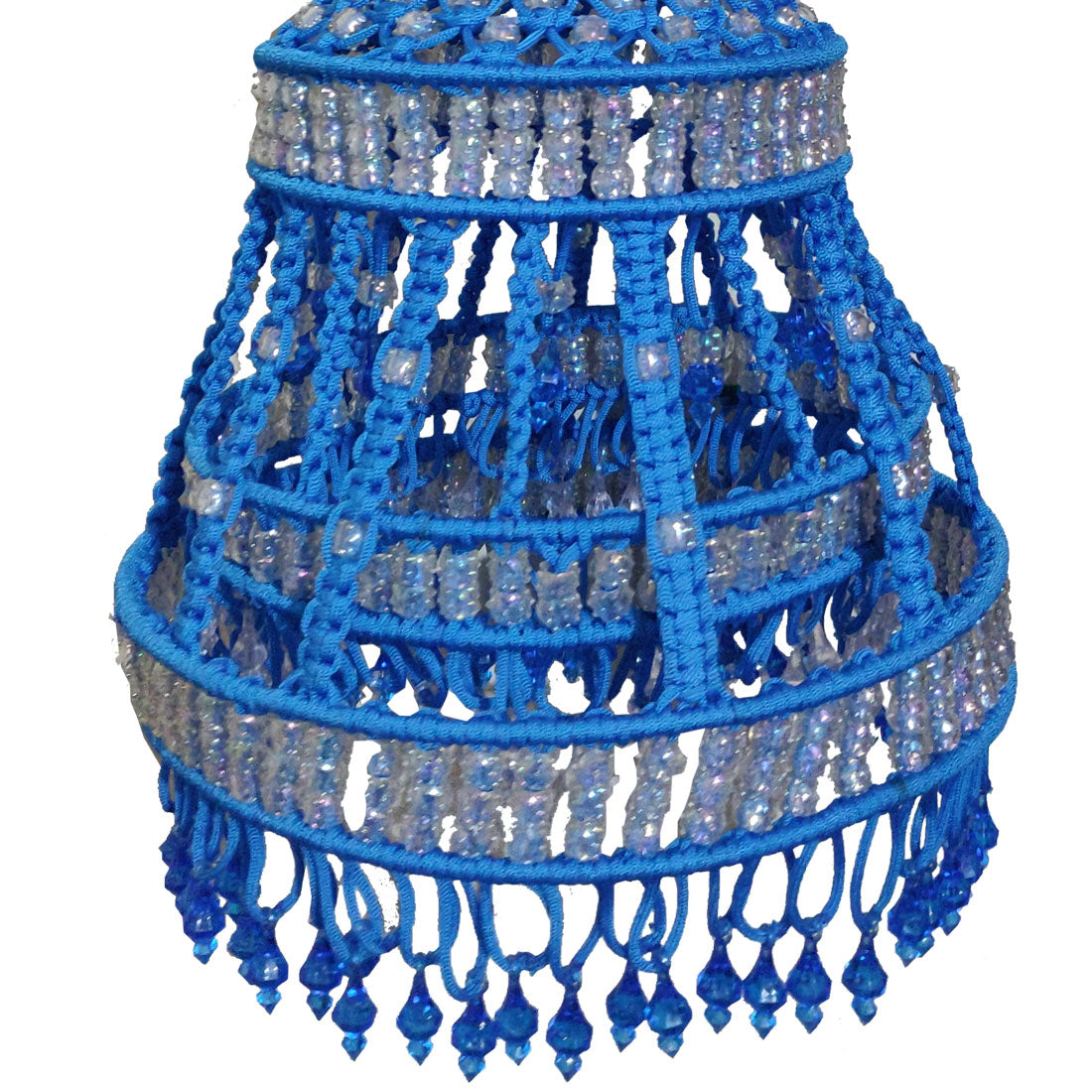 Buy Handicraft Blue Macramé Jhumar Online – Decorbajar